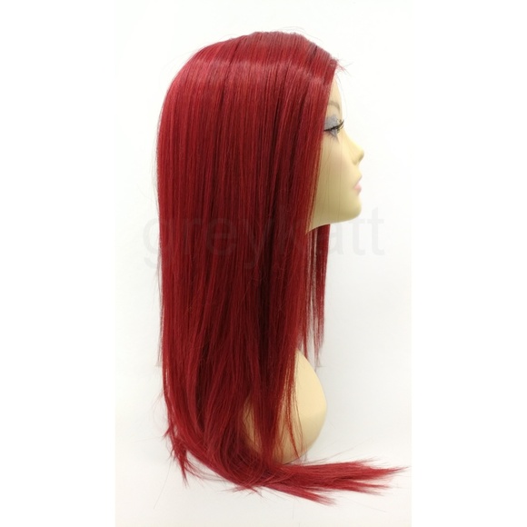 Accessories | Ruby Red Long Straight Heat Resistant Wig | Poshmark